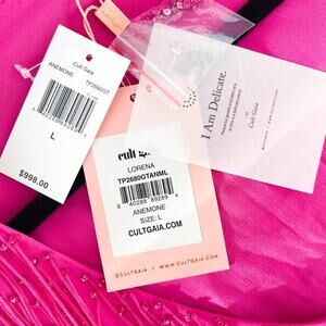 cult gaia | Tops | Cult Gaia Lorena Top In Anemone Fringe Pink Crop ...